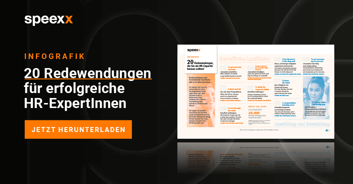 DE_Infografik - 20 Redewendungen für HR-ExpertInnen Vielen Dank - Speexx