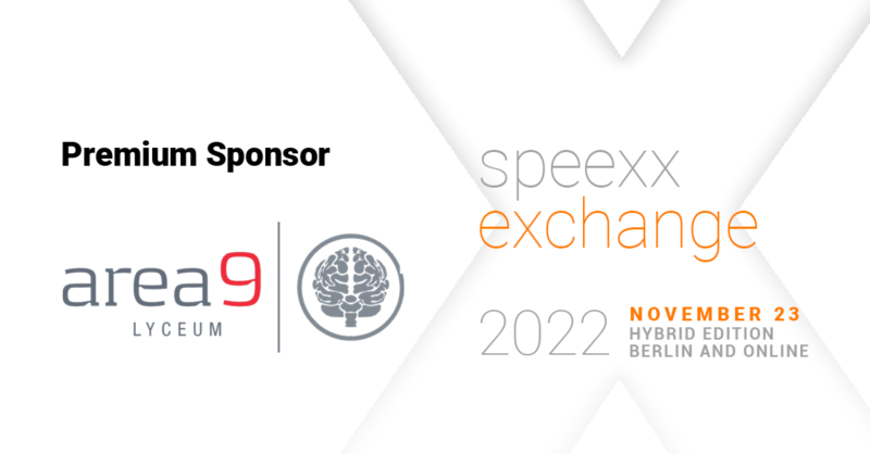 Speexx Announces Area9 Lyceum as Premium Sponsor for its Renowned HR & L&D Conference