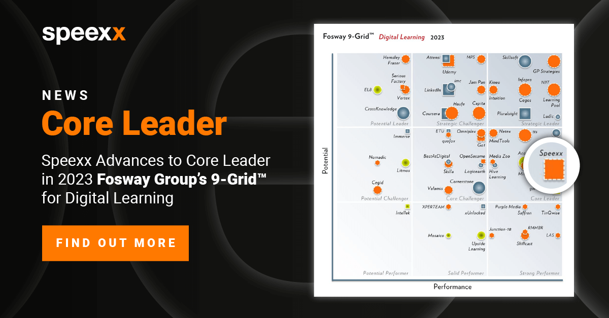 Speexx se convierte en Core Leader de la 9-Grid™ del Grupo Fosway en la categoría de aprendizaje ...