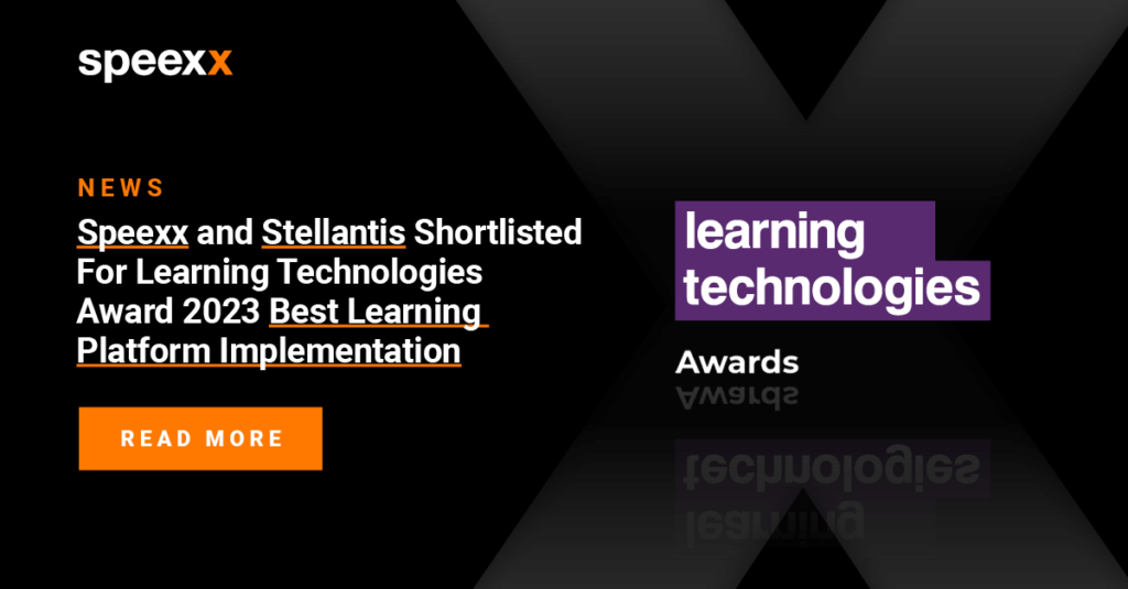 Speexx e Stellantis: finalisti ai Learning Technologies Awards 2023
