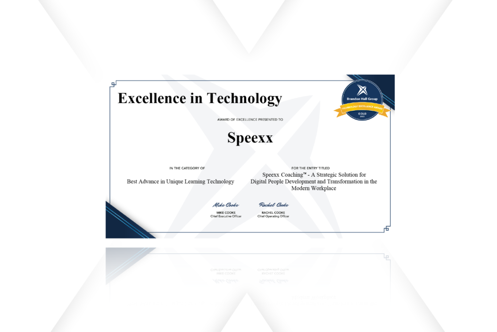 Speexx Coaching™ Wins Brandon Hall Group‘s Excellence in Technology Award