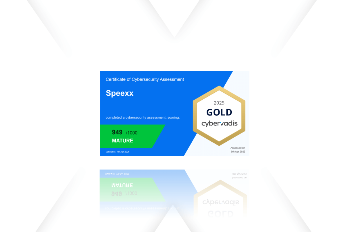 Speexx Achieves CyberVadis Gold Certification in Cybersecurity