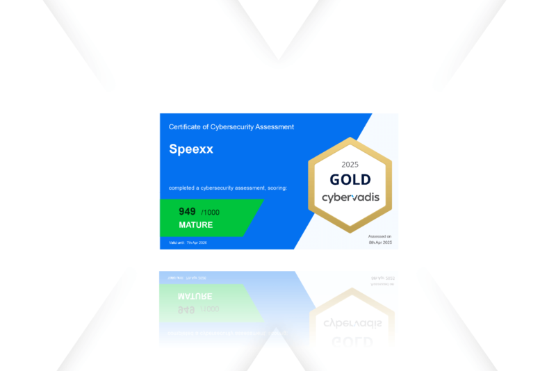 Speexx Achieves CyberVadis Gold Certification in Cybersecurity